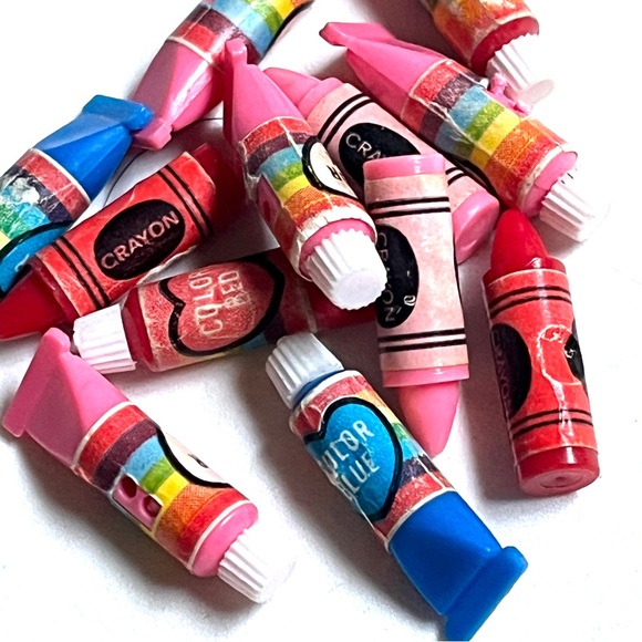 Office | 12 Mini Crayon And Paint Tubes Vintage Tiny Models Not ...
